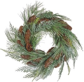 Vánoční věnec ⌀ 34 cm zelený ASTURIA Beliani
