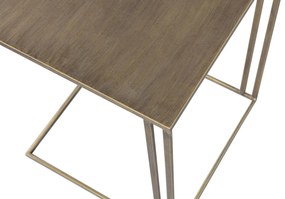 Kovový odkládací stolek revobend 45 x 55 cm antická mosaz MUZZA