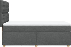 Box spring postel s matrací tmavě šedá 90x190 cm textil 3293443