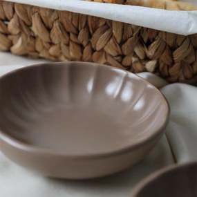 Sada 6 kameninových misek Laguna 12 cm, hnědá