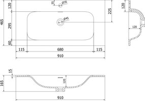 Mexen Orio, koupelnová skříňka 90 cm s umyvadlem Vela, 1 zásuvka, šedá matná/bílá matná, 91A10-09023-1-BF62-W23M01