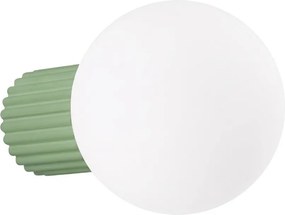 Šalvějově zelené nástěnné svítidlo z opálového skla ø 12 cm Orbital – Sollux