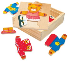 Bino Puzzle-šatní skříň-medvědice