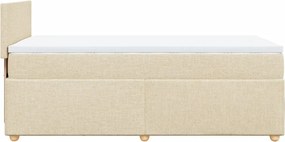 Box spring postel s matrací krémová 90x200 cm textil 3288861