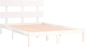 Rám postele bílý masivní dřevo 200 x 200 cm 3104694