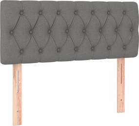Box spring postel s matrací tmavě šedá 90x200 cm textil 3140266