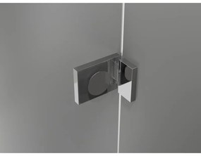 Mexen Lunar, L pětiúhelníkový sprchový kout naklápěcí doleva 100 x 100 cm, 8mm čiré sklo, chromový profil, 831L-100L-100P-01-00-L