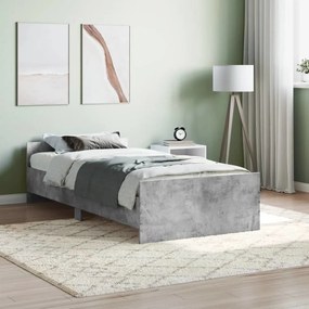 vidaXL Rám postele 90 x 190 cm kompozitní dřevo [835939] Barva: Betonová šedá