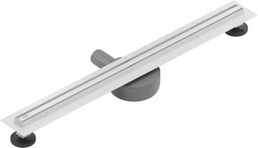 Mexen Flat nerezový sprchový žlab s rotačním 360° sifonem 60 cm, vzor SLIM, bílá, 1241060