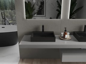 Mexen Ava, umyvadlo na desku z konglomerátu 1/O 50 x 38 cm, černá matná, 23015071
