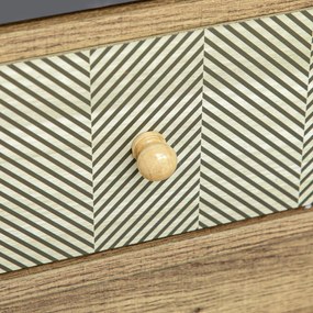 HOMCOM Úložná skříň s 4 zásuvkami a 1 skříňkou - Nohou v stylu hairpin - Boho styl - 79 x 39 x 86 cm Hnědá | Aosom