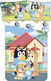 Bavlněné dětské povlečení do postýlky 100x135 cm Bluey – Jerry Fabrics