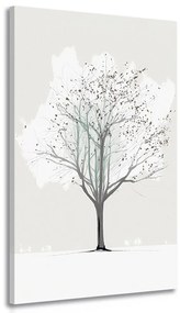 Obraz minimalistický zimní strom