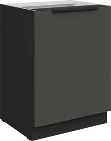 Kuchyňská linka ARIA pe | 390 cm | VYSOKÁ | UNI dvířka | černá/šedá grafit