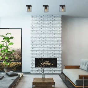 Rabalux Černé stropní svítidlo Chadwick pro žárovku E27 71031
