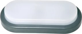 LED svítidlo Ecolite OVAL 12W/850lm 4000K IP54 šedý LED-BL12W-SED