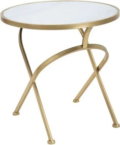 Odkládací stolek Glam 50 cm zlatý/mramor