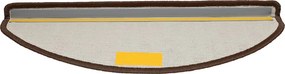 Schodové rohože 10 ks 65 x 21 x 4 cm hnědé, půlkulaté, velké 149805