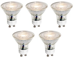 Sada 5 čirých LED žárovek GU10 50mm 4,9W 450 lm 3000K