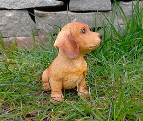 PRODEX IMPORT Zahradní figurka pes jezevčík štěně 15x11 cm