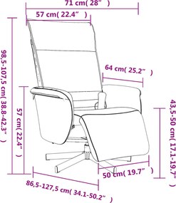 vidaXL Masážní polohovací křeslo s podnožkou umělá kůže [356652] Barva: Hnědá