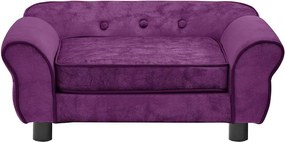 Pohovka pro psy vínová 72 x 45 x 30 cm plyš 171041