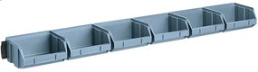 ARTPLAST Sada 6 pracovních úložných boxů 100x95x50mm s lištou na zavěšení