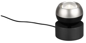 Černá/ve stříbrné barvě LED stolní lampa (výška 14 cm) Orbit – Trio Select