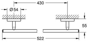 Grohe BauCosmopolitan - Držák na osušky, 430mm, chrom 40459001