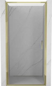 Mexen Exo, výklopné sprchové dveře 90 cm, čiré sklo, zlatá, 817-090-000-50-00