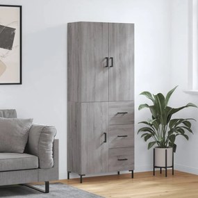 Skříň highboard šedá sonoma 69,5 x 34 x 180 cm kompozitní dřevo