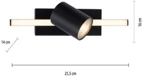 Paul Neuhaus 6523-18 - LED Bodové svítidlo BARIK 1xGU10/4,5W/230V + LED/3W