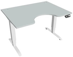 Hobis Motion Elektr. nastavitelný stůl 120x90 s pamětí - HOBIS ERGO MOTION MSE 3M 1200 Dekor stolové desky: šedá, Barva kovové podnože: bílá