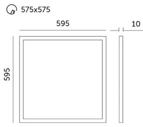 LED Podhledový panel BALIS LED/40W/230V 4000K 59,5x59,5 cm