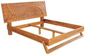 Invicta Dřevěná postel SCORPION 180x200 hnědá 41191