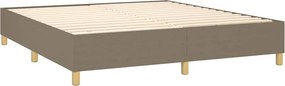 Box spring postel s matrací taupe 160x200 cm textil 3144534