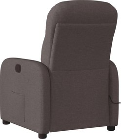 Elektrické masážní polohovací křeslo tmavě hnědé textil 3302967