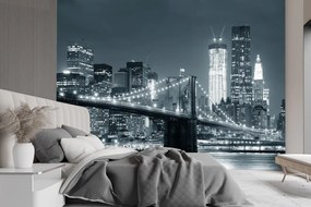 Gario Fototapeta New York Brooklynský most černá a bílá Materiál: Vliesová, Rozměry: 200 x 140 cm