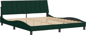 Rám postele bez matrace Hanko tmavě zelená 180 x 200 cm samet 3207864