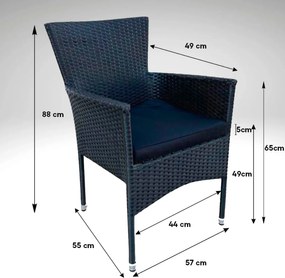 Vikio Ratanové zahradní křeslo DT174 antracit