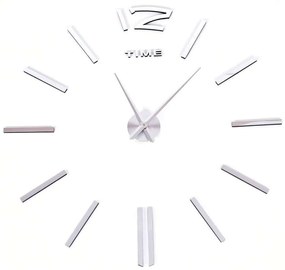 TZB Nástěnné hodiny Diy Apis 65 - 120 cm - stříbrné 3D