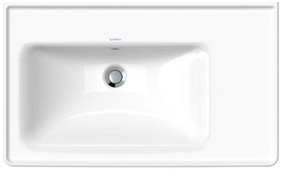 Duravit D-Neo - Umyvadlo do nábytku asymetrické 800 x 480 mm, umyvadlo vlevo, bez plochy pro armaturu, bílá 2369800060