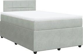 Box spring postel s matrací světle šedá 120 x 200 cm samet 3287710