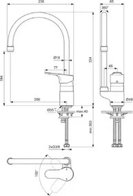 Ideal Standard Cerabase - Dřezová baterie | chrom