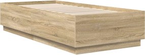 Rám postele s čelo Dub sonoma 90 x 190 cm Kompozitní dřevo 3408203
