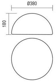 Redo 90167 - Venkovní lampa BLOB 1xE27/23W/230V pr. 38 cm IP65 bílá