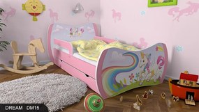 Dětská postel Dream vzor 15 180x90 cm růžová