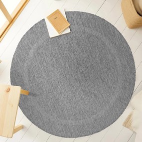 Ayyildiz, Kusový koberec Relax 4311 Grey kruh, 200x200 (průměr) kruh, šedá, chodba / předsíň