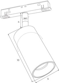 Maxlight M0009N Magnetické svítidlo, bodové, černé