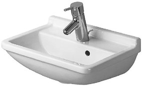 Duravit Starck 3 - Umývátko 45x32 cm, s přepadem, s otvorem pro baterii, bílá 0750450000